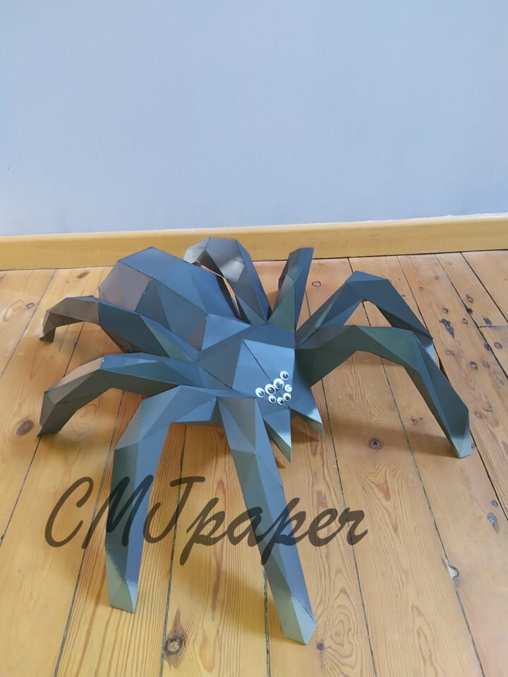 SPIDER PAPERCRAFT Do It Yourself Spider Sculpture 3D - Etsy