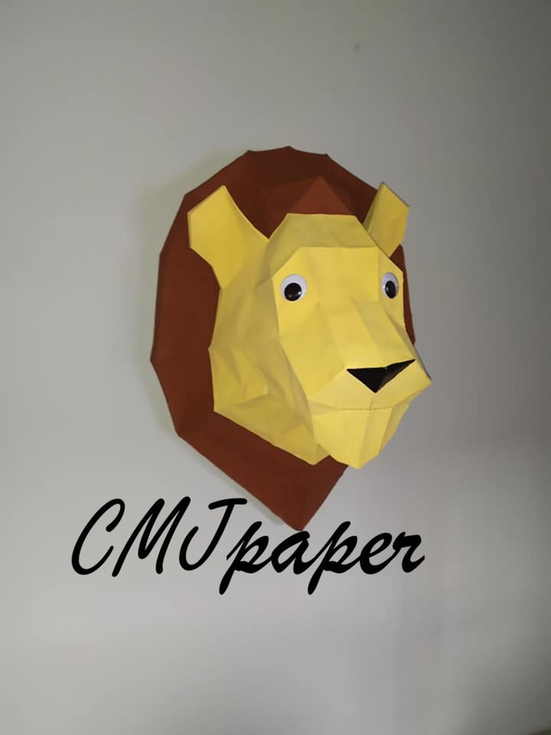 PAPERCRAFT LION TROPHE to Make Yourself Lion Head Paper - Etsy