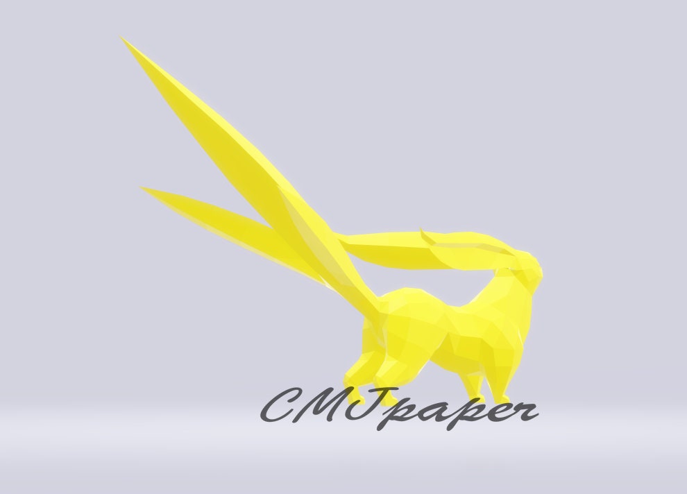PAPERCRAFT CARBUNCLE Do It Yourself Final Fantasy/mascot Sculpture, 3D ...