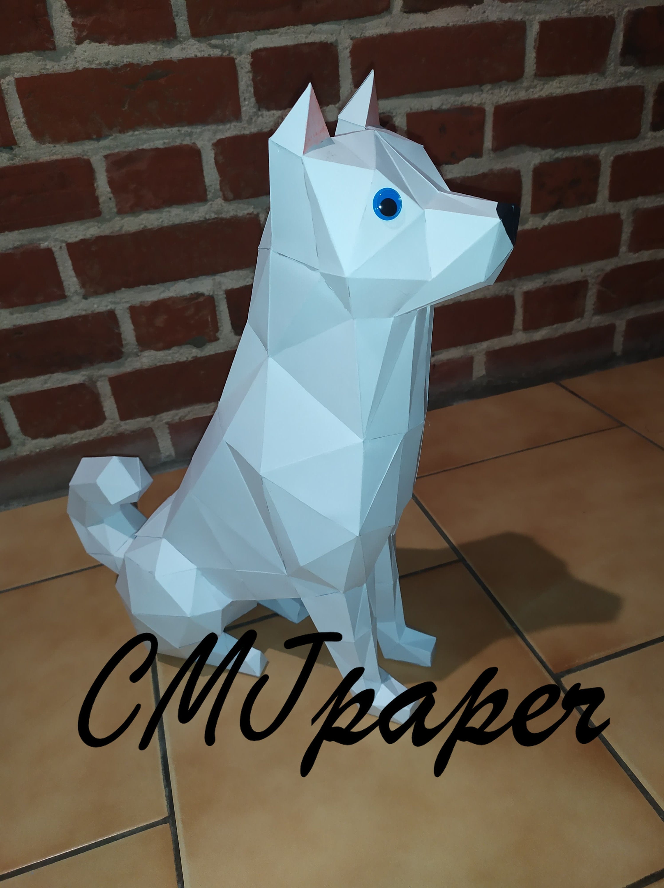 PAPERCRAFT DOG to Make Yourself Paper Dog Sculpture, Origami3d, DIY ...