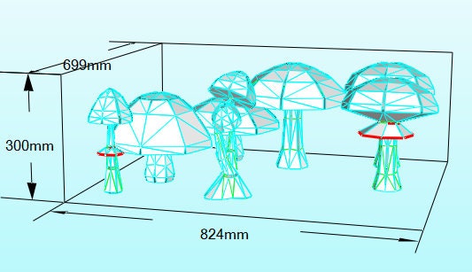 PAPERCRAFT Set of 7 Giant MUSHROOMS Decorations to Make Yourself Paper ...