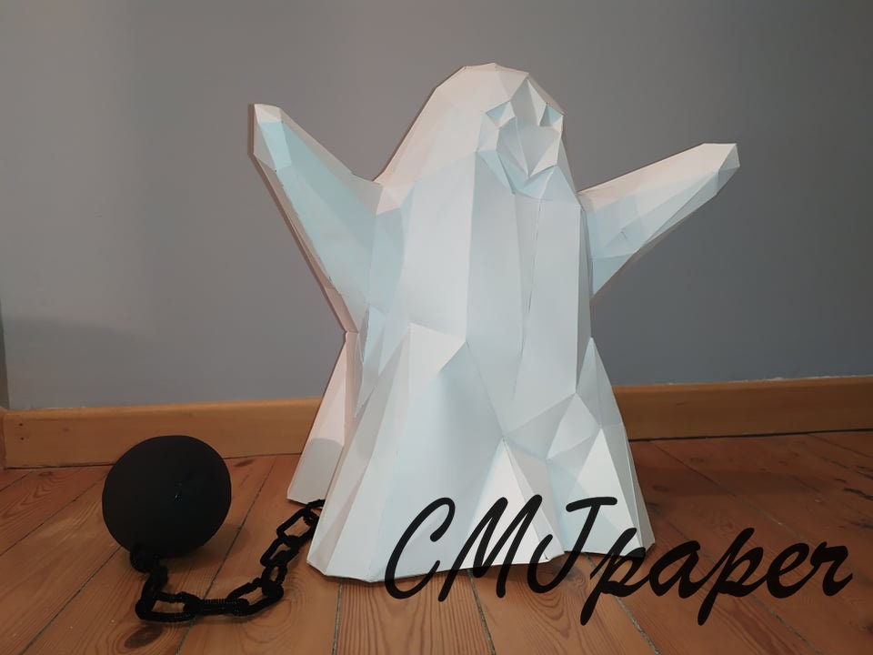 PAPERCRAFT GHOST to Make Yourself Paper Ghost Sculpture 3D - Etsy