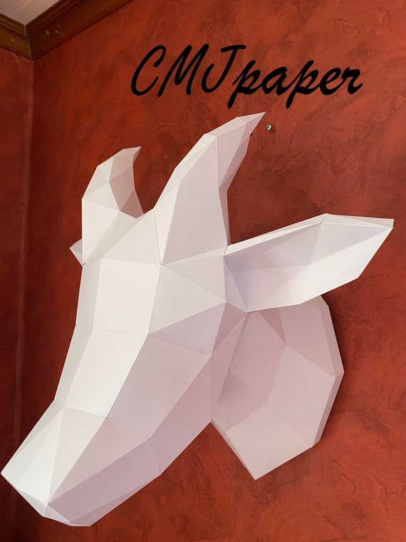 PAPERCRAFT CHEVRE TROPHE A Réaliser Vous-même Sculpture - Etsy