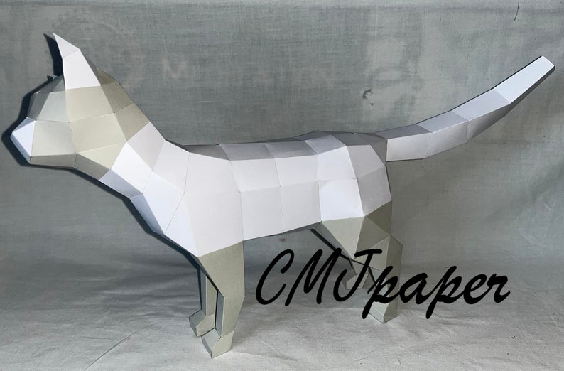 PAPERCRAFT CHAT to Make Yourself Paper Cat Sculpture, 3D Paper, Origami ...