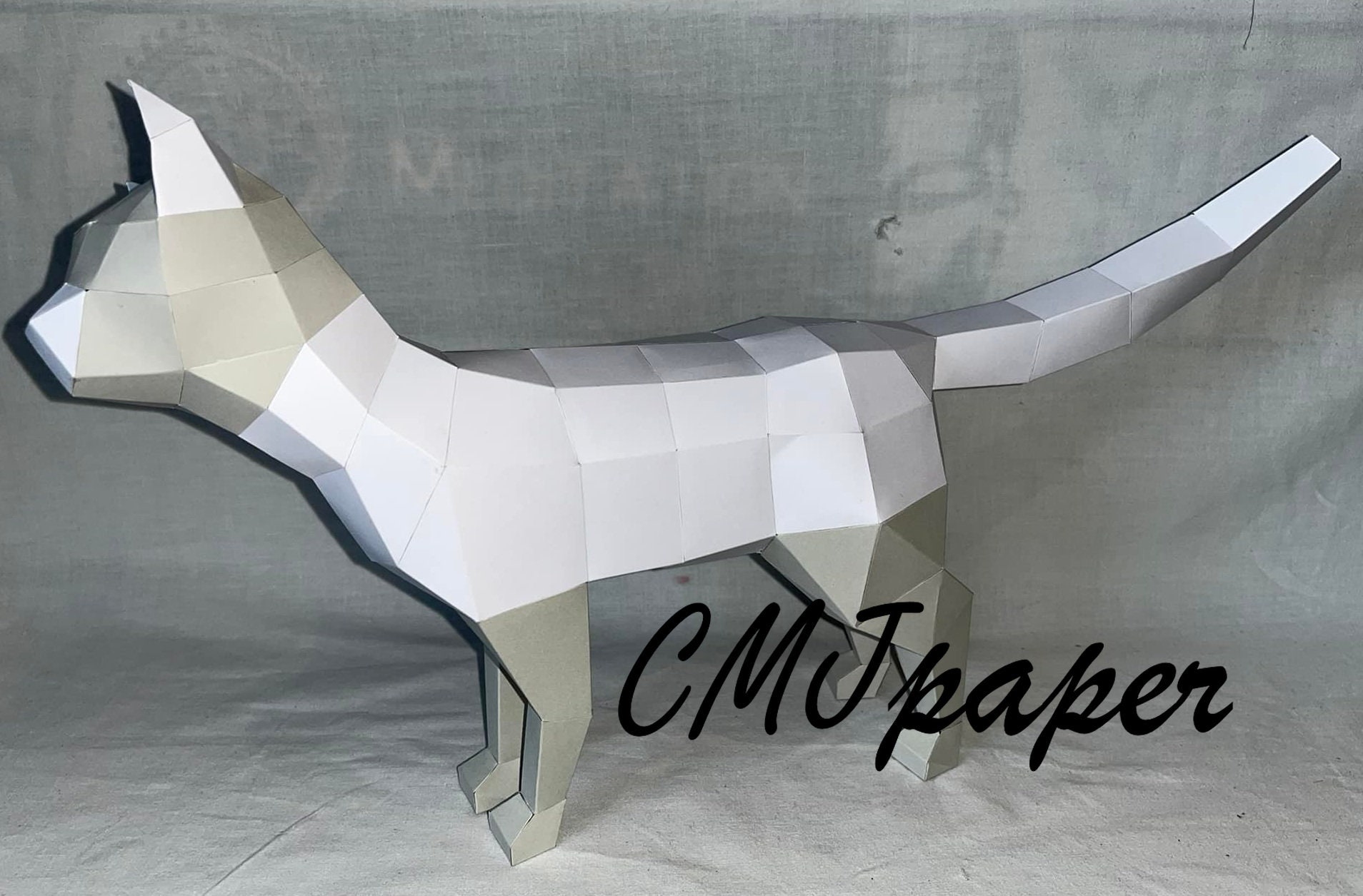 PAPERCRAFT CHAT to Make Yourself Paper Cat Sculpture, 3D Paper, Origami ...