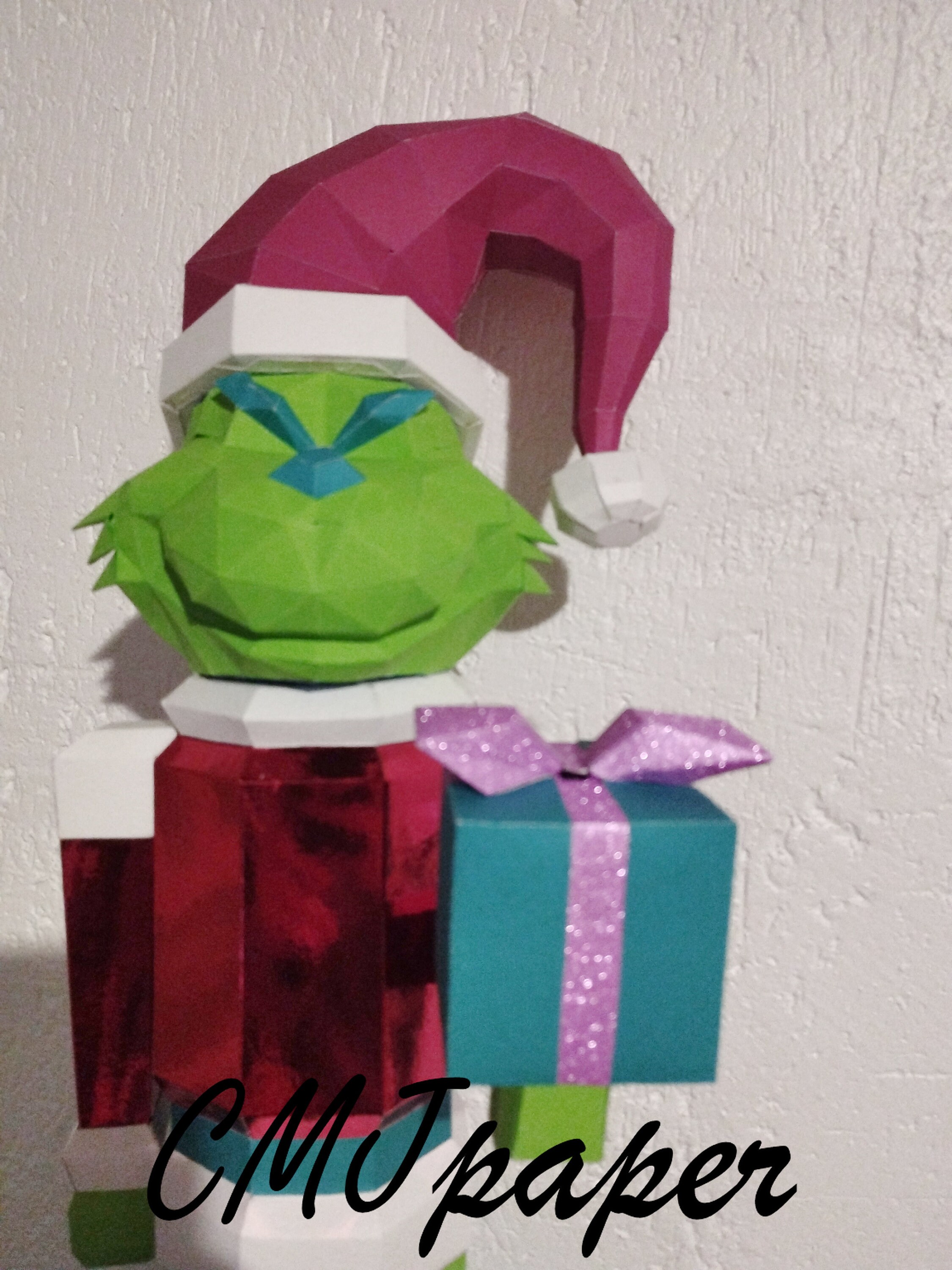 PAPERCRAFT GRINCH Nutcracker Make It Yourself Paper Grinch Sculpture ...