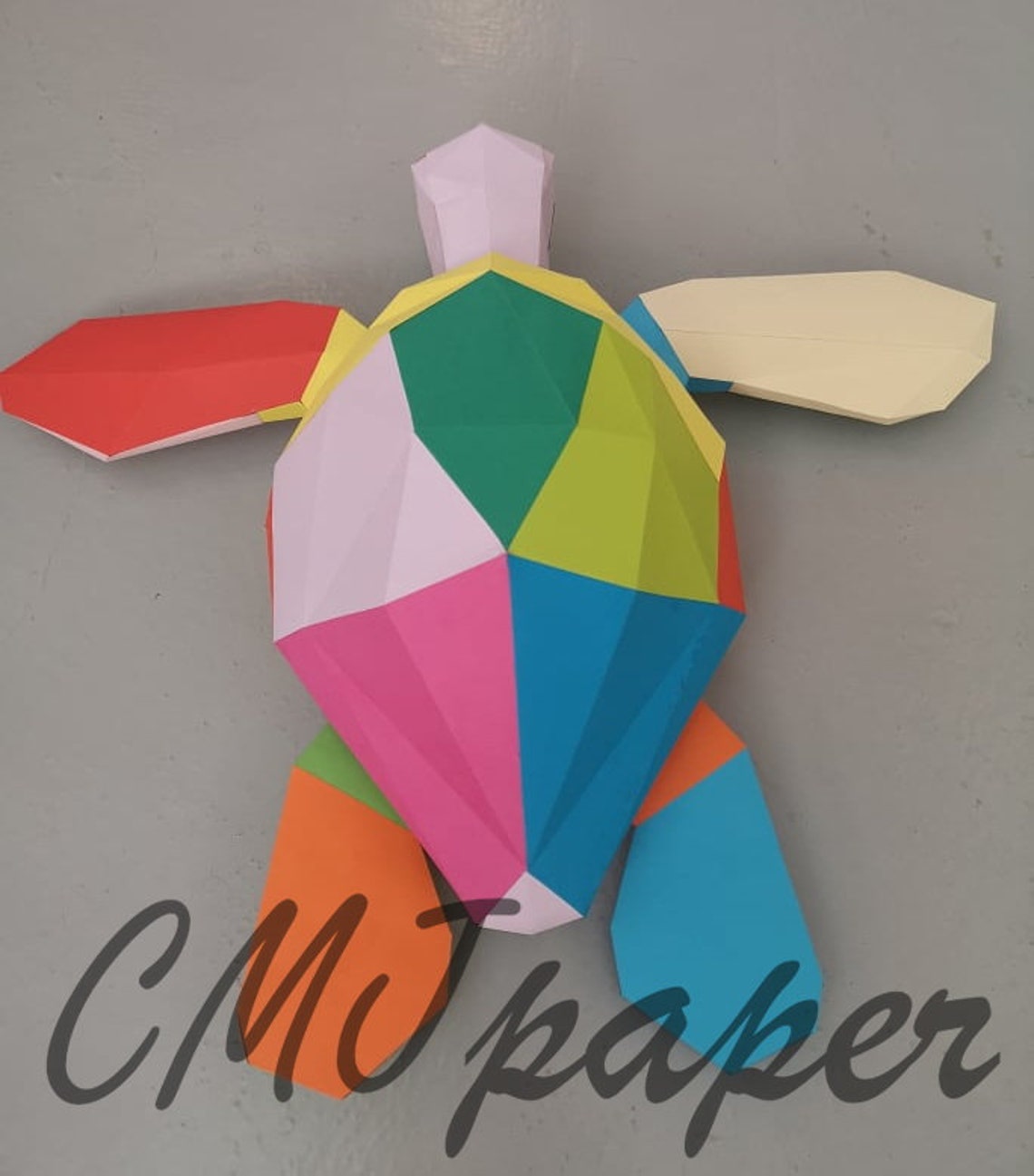 PAPERCRAFT TURTLE Wall or Standing Make It Yourself Paper Sculpture, 3D ...