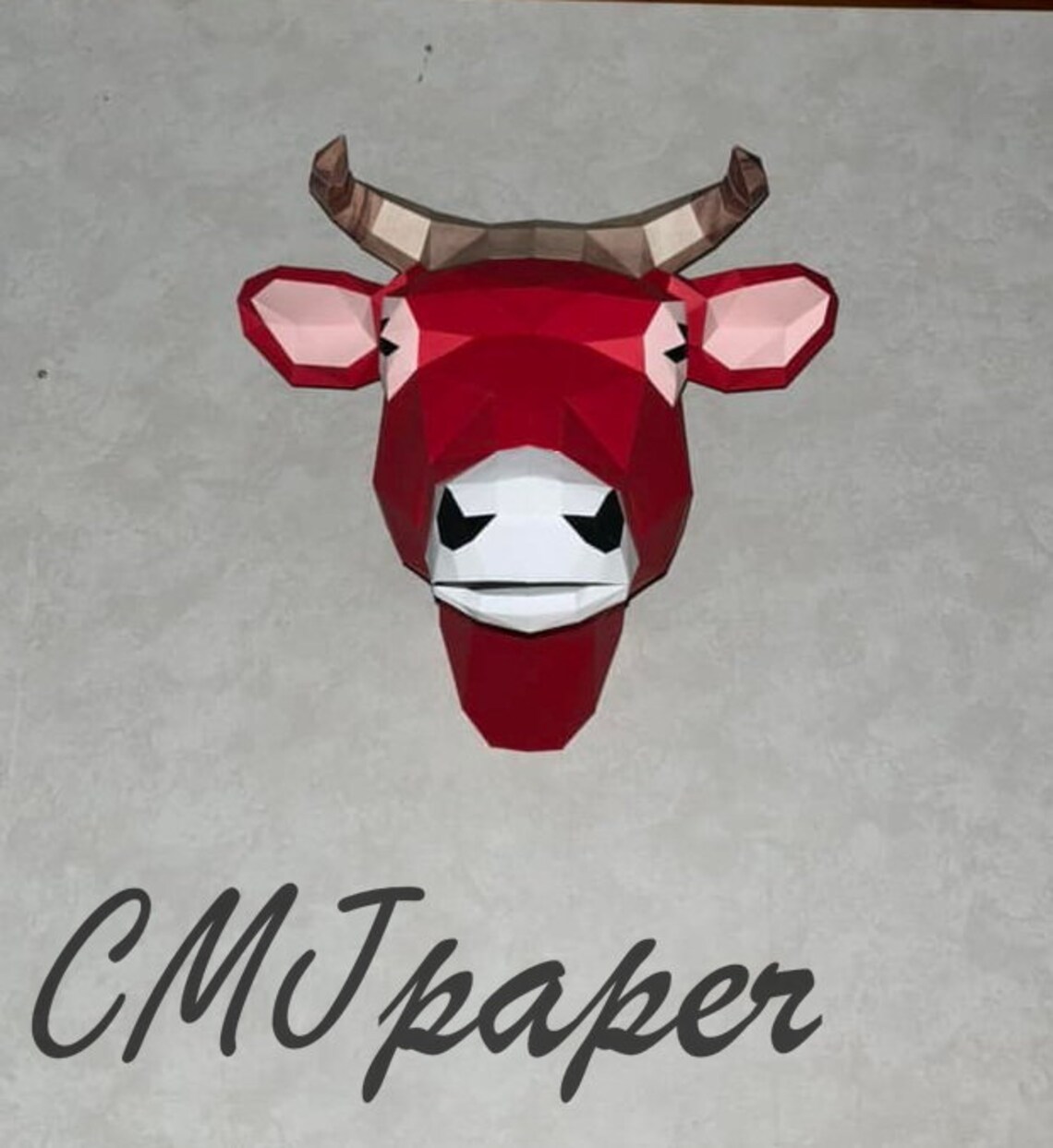 COW PAPERCRAFT to Make Yourself Cow Head Trophy Sculpture - Etsy