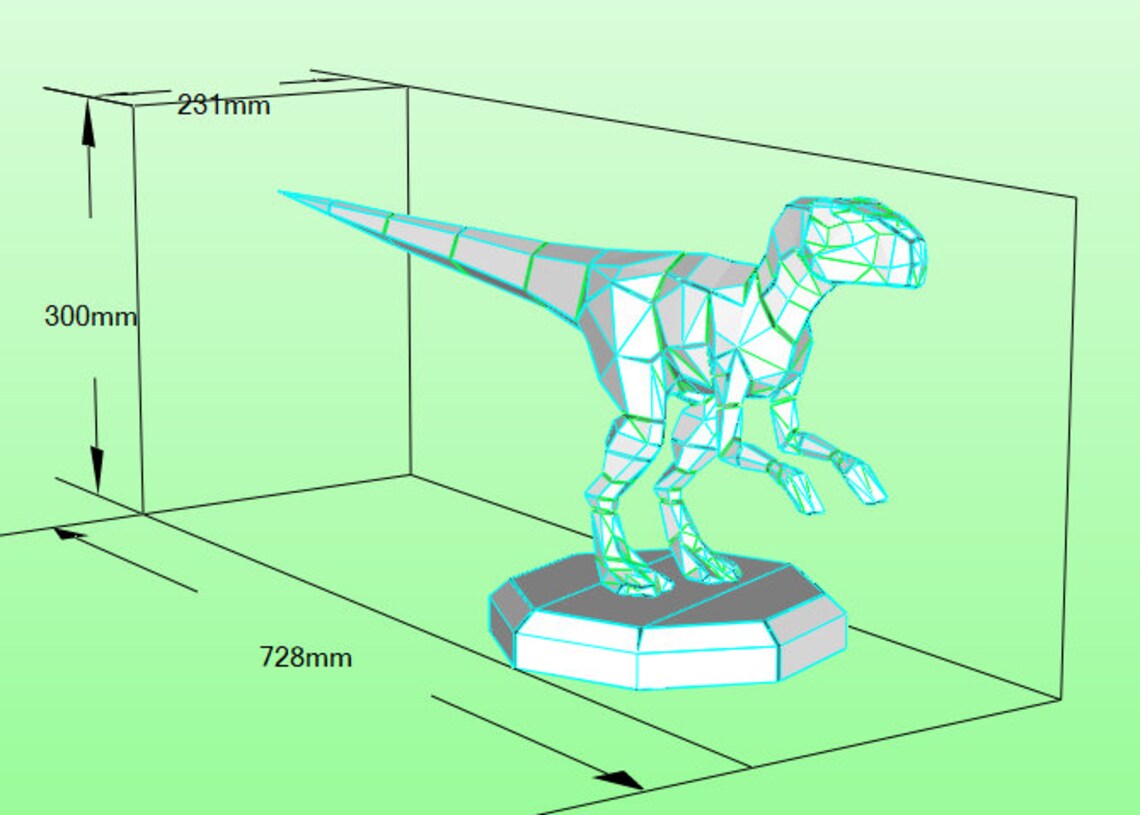 PAPERCRAFT RAPTOR A réaliser vous-même Sculpture de - Etsy France