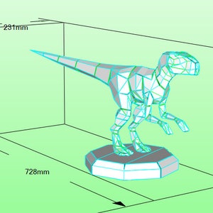 PAPERCRAFT RAPTOR A réaliser vous-même Sculpture de | Etsy France