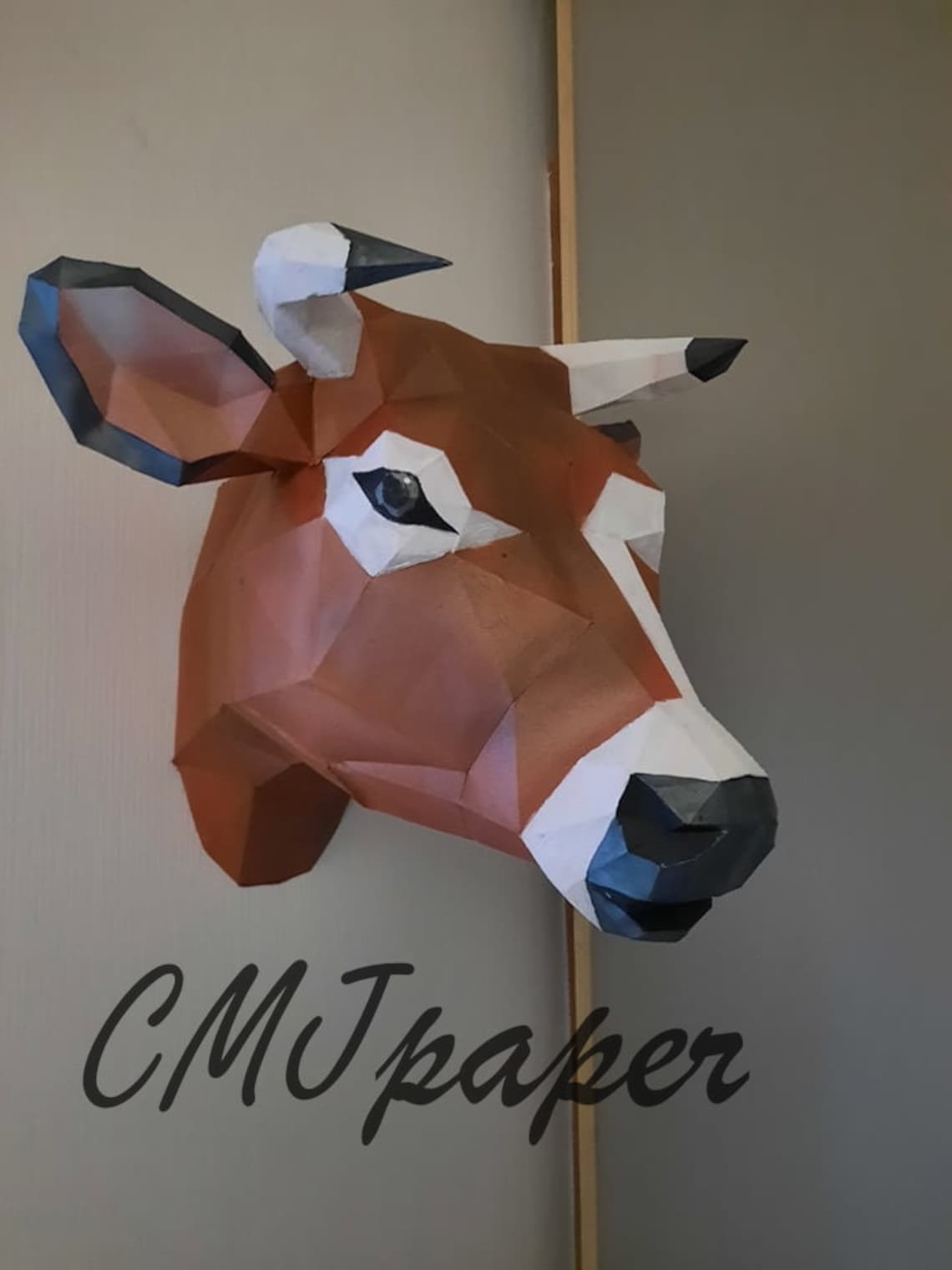 COW PAPERCRAFT to Make Yourself Cow Head Trophy Sculpture - Etsy
