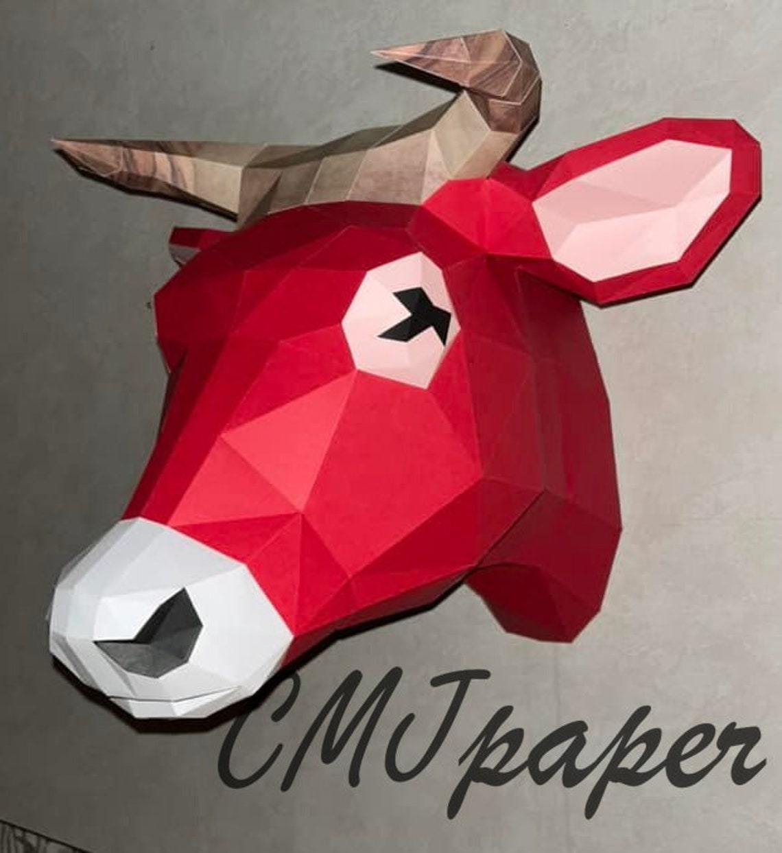 COW PAPERCRAFT to Make Yourself Cow Head Trophy Sculpture - Etsy