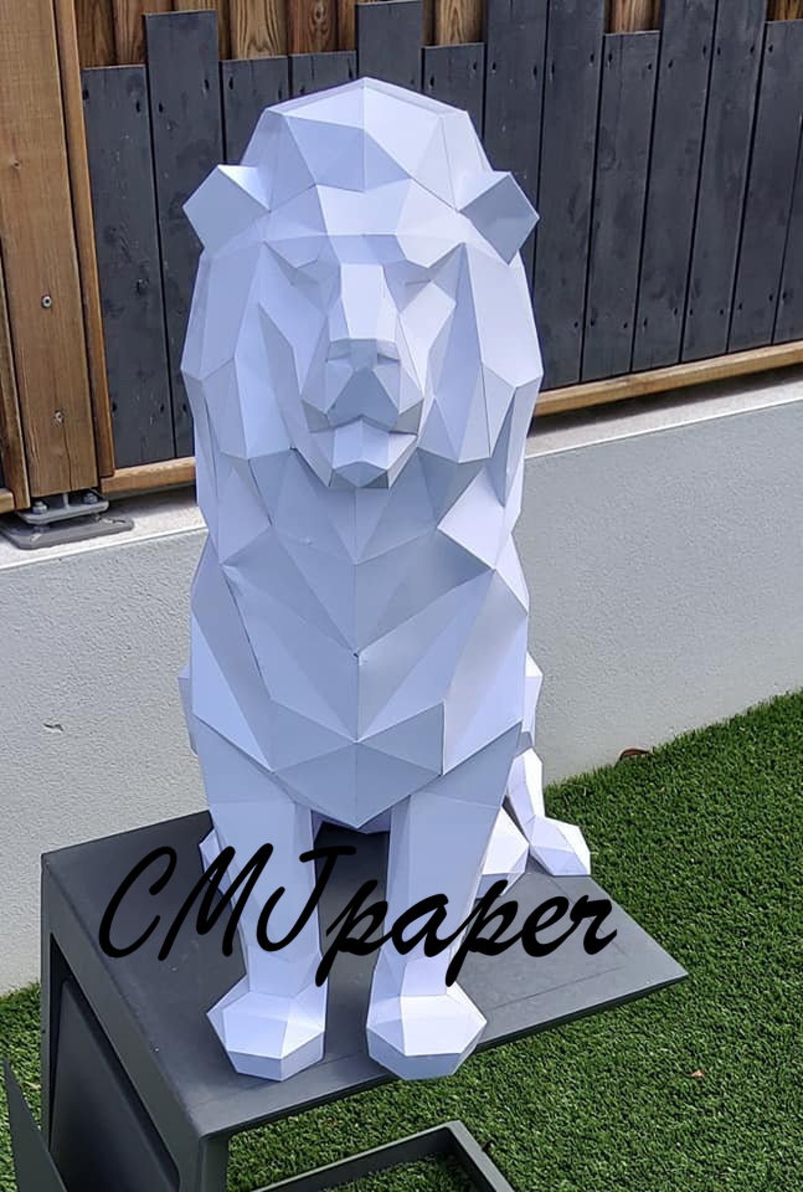 PAPERCRAFT LION A réaliser vous-même Sculpture de LION en papier ...
