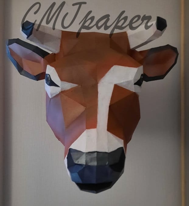 COW PAPERCRAFT to Make Yourself Cow Head Trophy Sculpture - Etsy