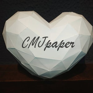 PAPERCRAFT COEUR A Réaliser Vous-même Sculpture De Coeur - Etsy