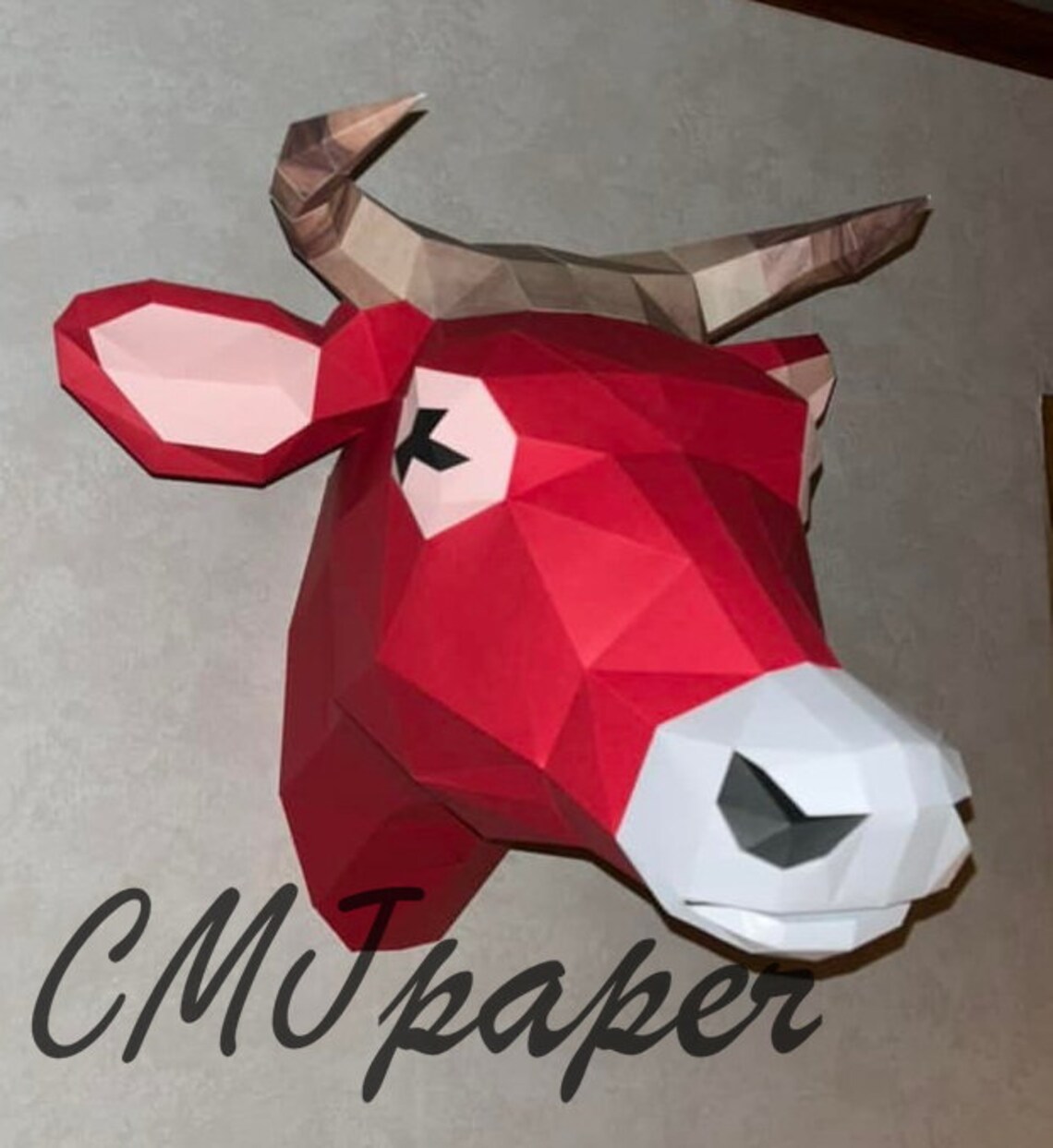 COW PAPERCRAFT to Make Yourself Cow Head Trophy Sculpture - Etsy