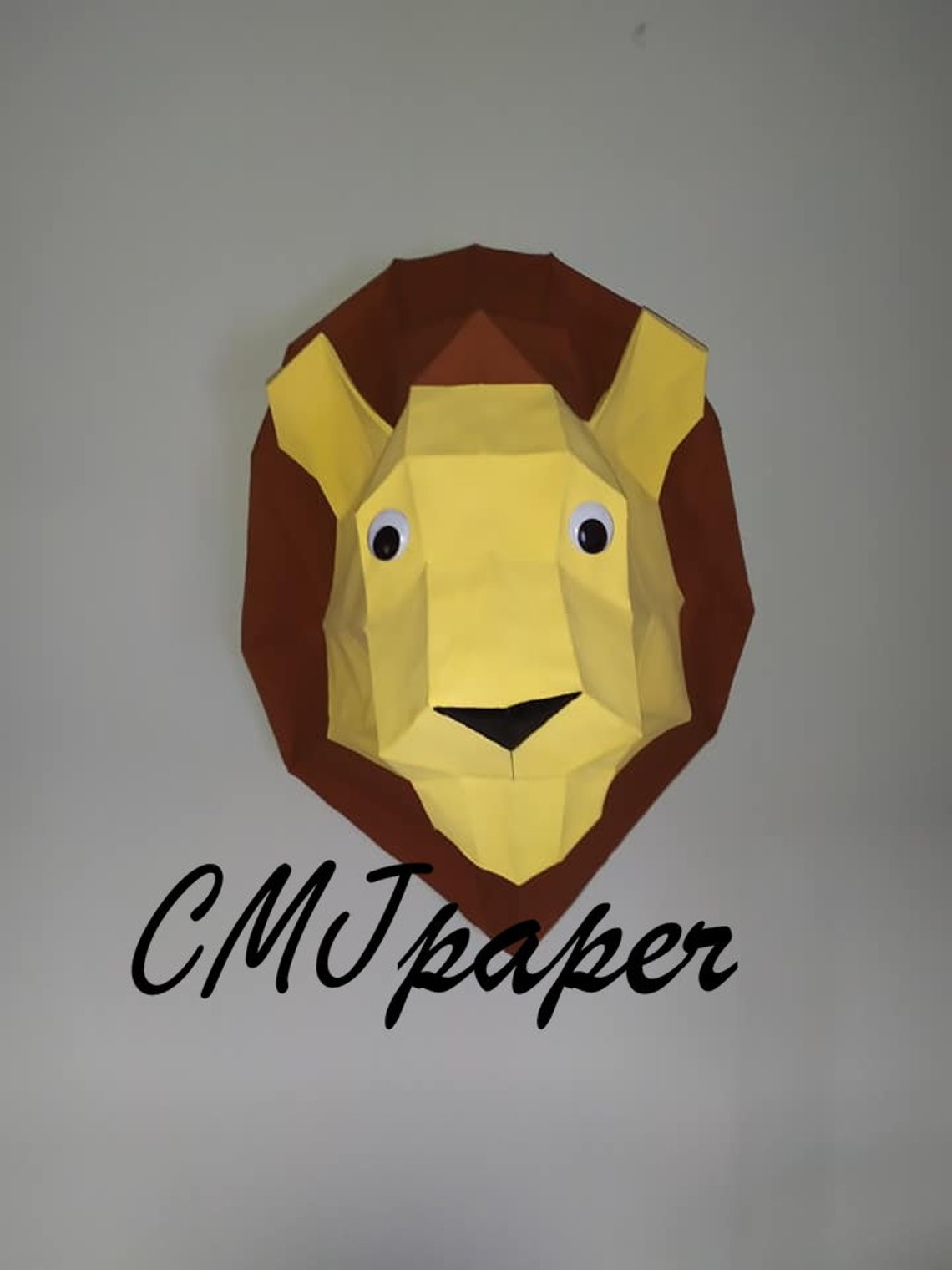 PAPERCRAFT LION TROPHE to Make Yourself Lion Head Paper - Etsy