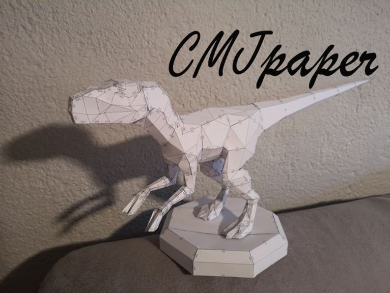 PAPERCRAFT RAPTOR A réaliser vous-même Sculpture de - Etsy France