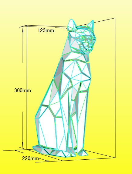 GATO PAPERCRAFT sentado Hazlo tú mismo Escultura de gato - Etsy España