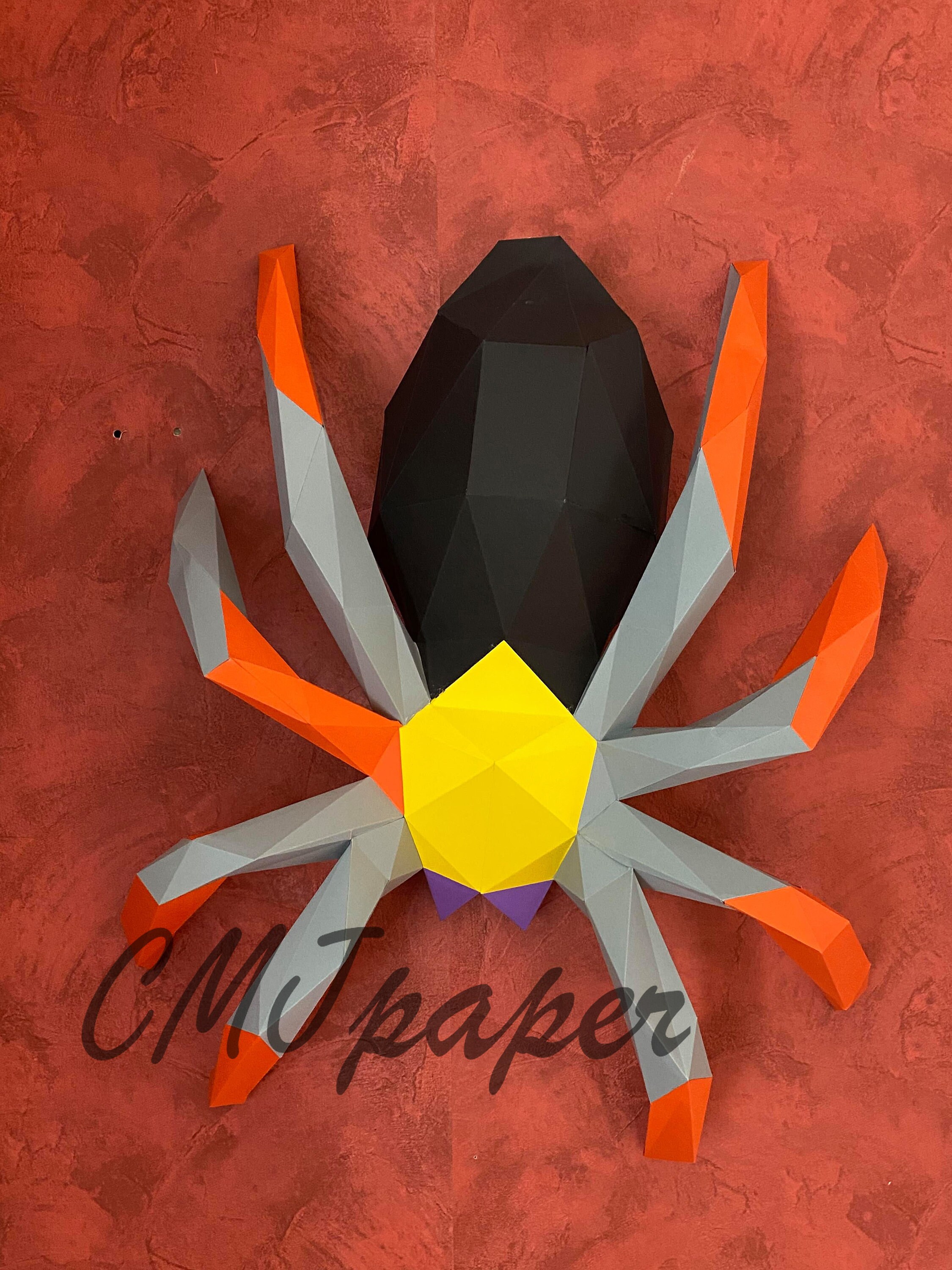 SPIDER PAPERCRAFT Do It Yourself Spider Sculpture 3D - Etsy