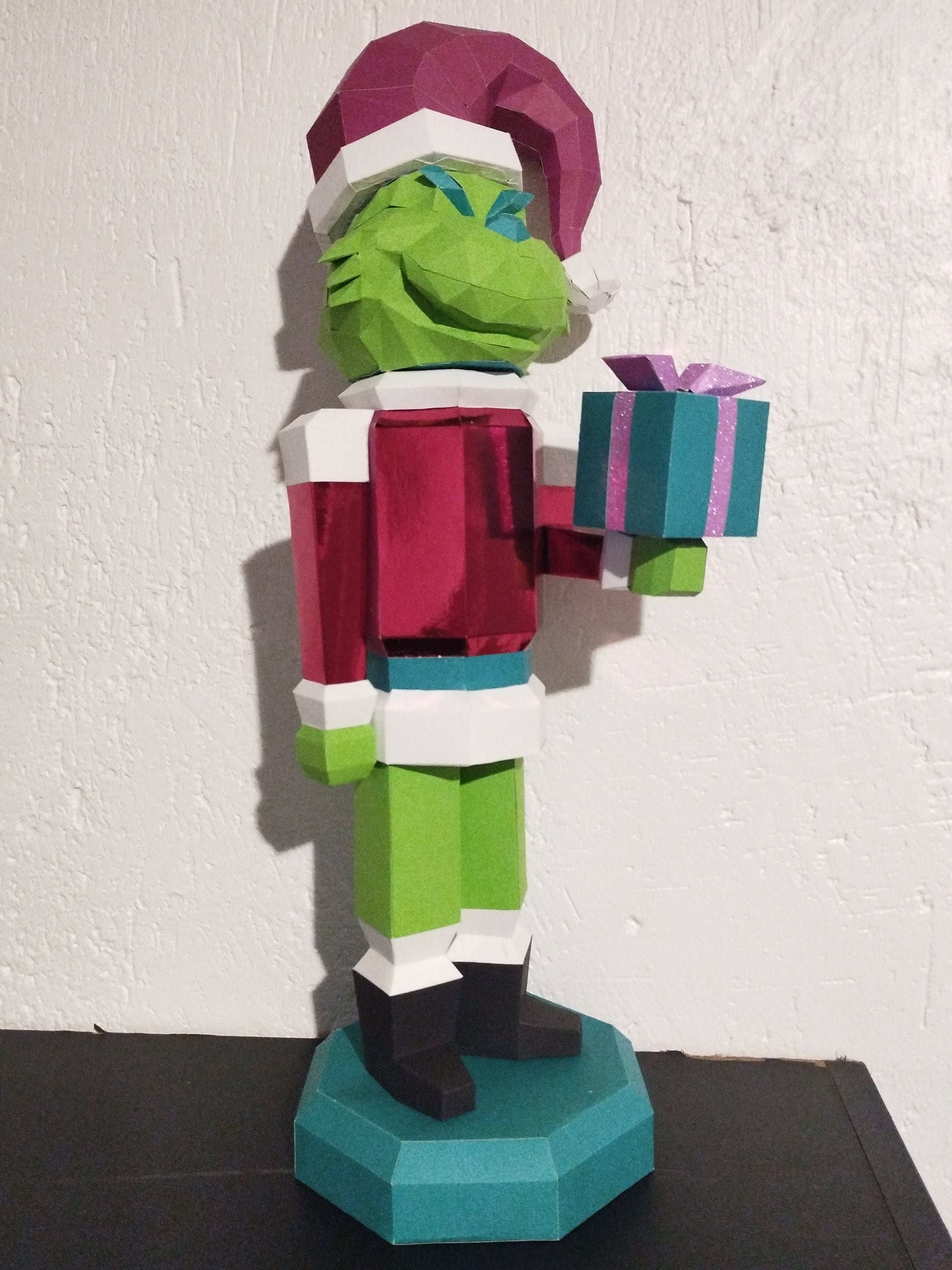 PAPERCRAFT GRINCH Nutcracker Make It Yourself Paper Grinch Sculpture ...
