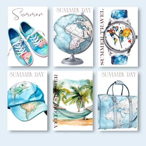 Travel, Summer Travel Clipart Watercolor Sublimation Download, Vacation ...