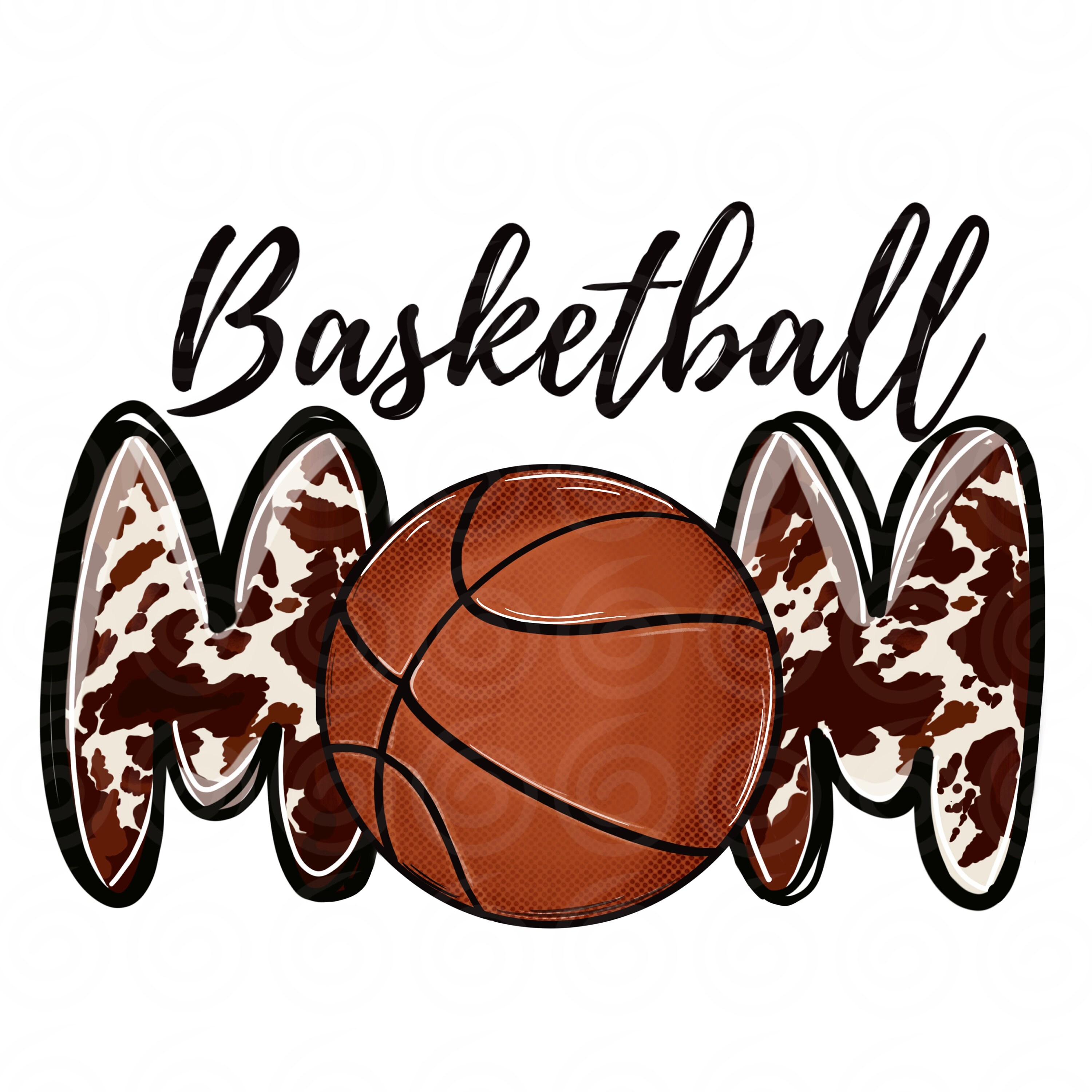 Mom Basketball Cow Design Love Basketball Download Logo - Etsy