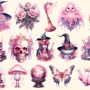 Pink Halloween, Spirit Clipart Watercolor Png, Vampires, Creepy Ghosts ...