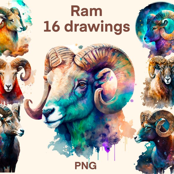 Ram Illustration - Etsy