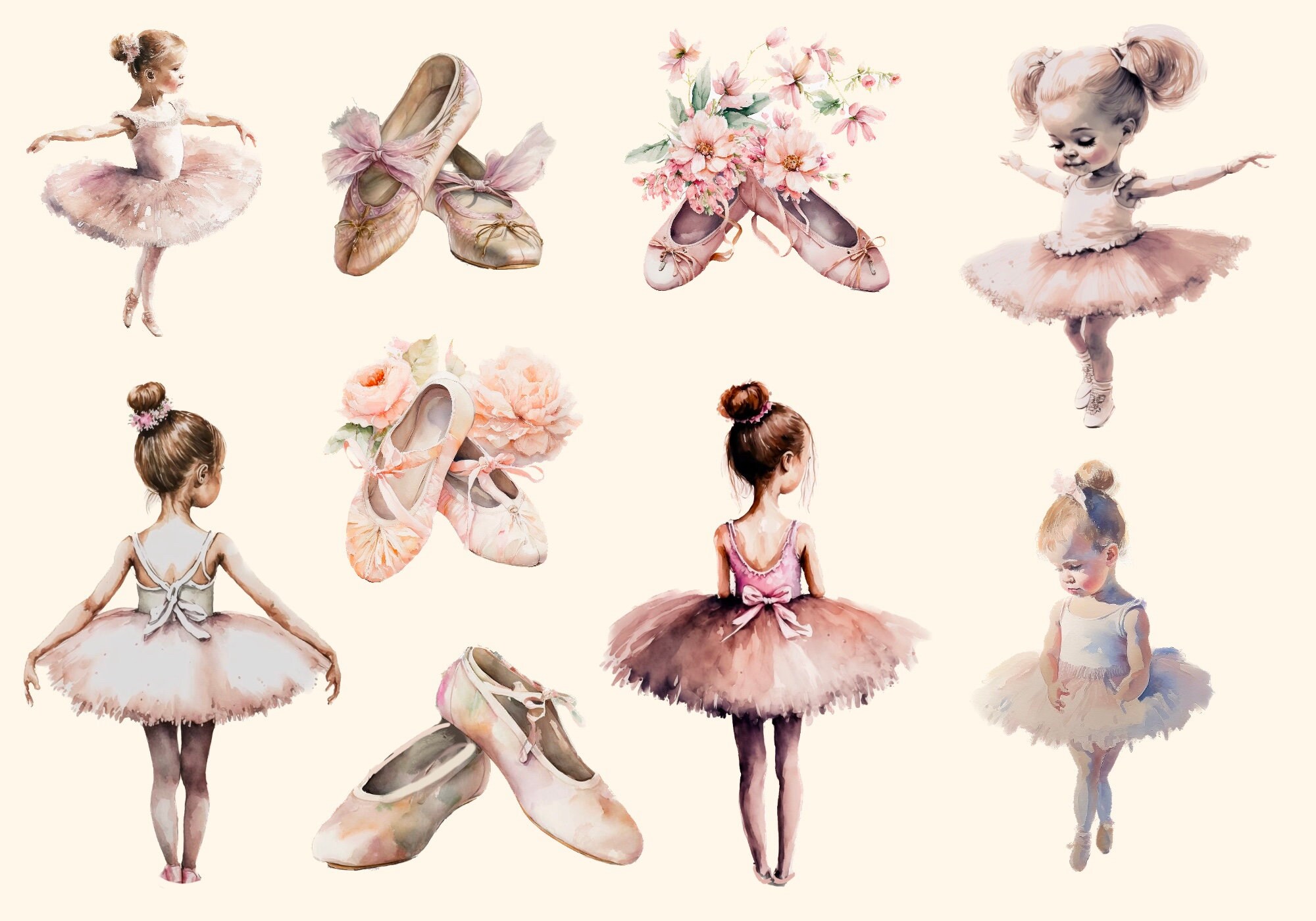 Little Ballerina Watercolor Clipart Girl Children PNG Girl - Etsy Australia
