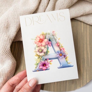 Pastel Alphabet Watercolor Png, 26 Floral Letters Clipart, Delicate ...