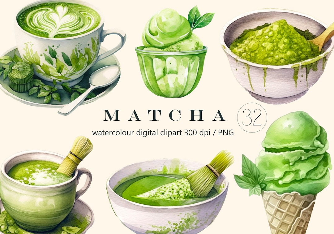 Matcha Green sale Tea Watercolor