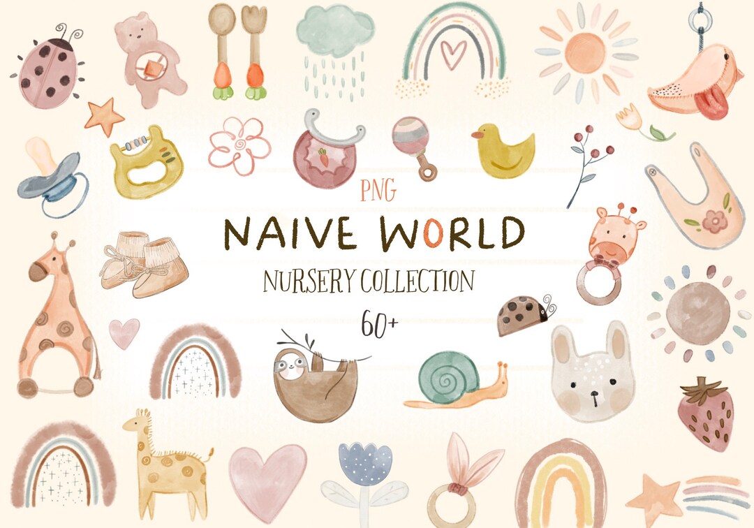 Baby Shower, Watercolor Clipart, Newborn Children PNG, Boy, Girl ...