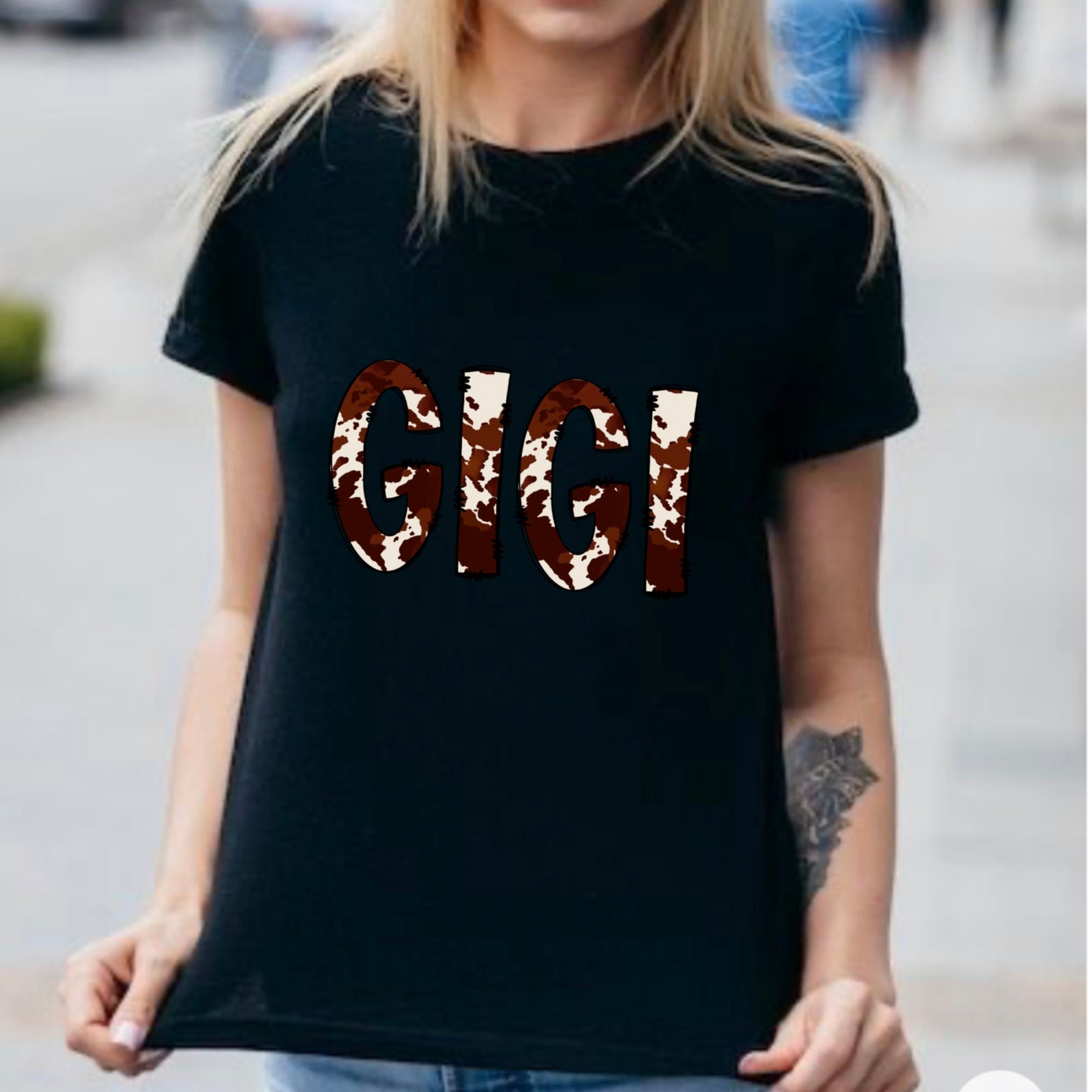 Gigi Cow Sublimation SVG PNG Mother's Day Design Hand - Etsy