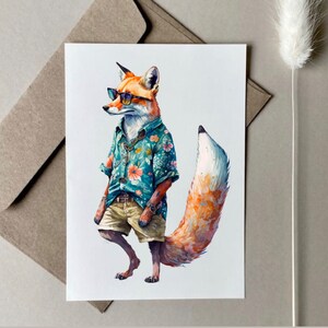 Fox Man, Fashionable Fox, Fairytale Foxes Clipart Watercolour, Digital ...