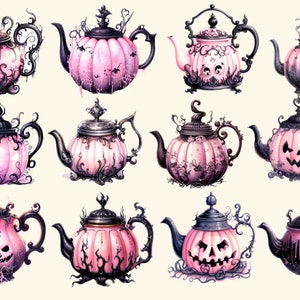 Evil Teapot Halloween Day Clipart Watercolor Png, Zombies, Vampires ...