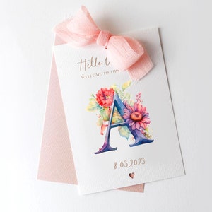 Blooming Alphabet Watercolor Png, 26 Floral Letters Clipart, Digital ...