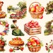 Fragrant Apples Watercolor Clipart Apple Pie Garden Apple - Etsy
