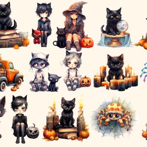 Halloween, Sweet or Nasty, Kawaii Ghost Clipart Watercolor Png ...