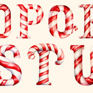 Sweet Alphabet, Christmas, New Year's Watercolor Clipart, 26 Floral ...