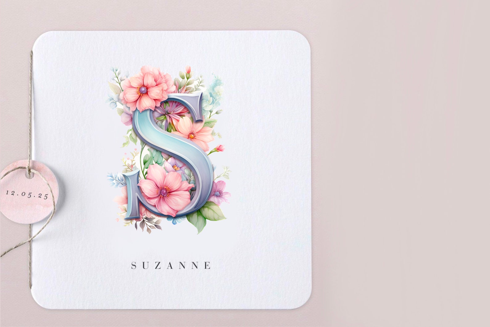 Pastel Alphabet Watercolor Png, 26 Floral Letters Clipart, Delicate ...