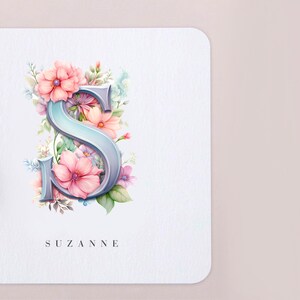 Pastel Alphabet Watercolor Png, 26 Floral Letters Clipart, Delicate ...