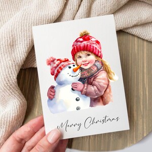 Snowman Watercolour Clipart, Christmas Collection Digital Print, New ...