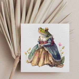 Fairytale Frogs Clipart Watercolour, Victorian Frog Digital Print, King ...