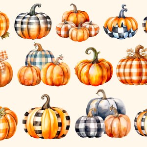 Autumn Watercolor Clipart, Pumpkins, Orange Happiness Png, Autumn ...