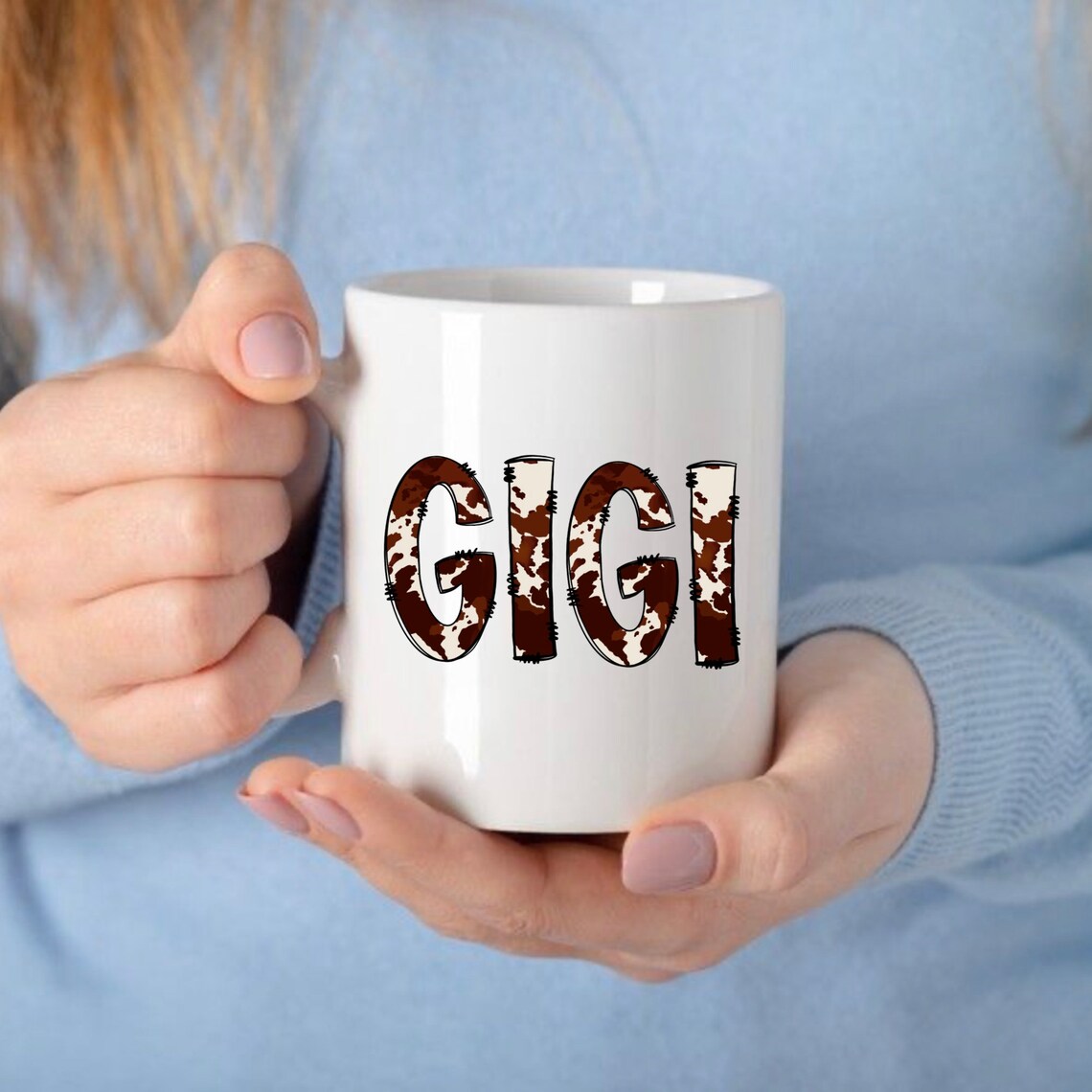 Gigi Cow Sublimation SVG PNG Mother's Day Design Hand - Etsy