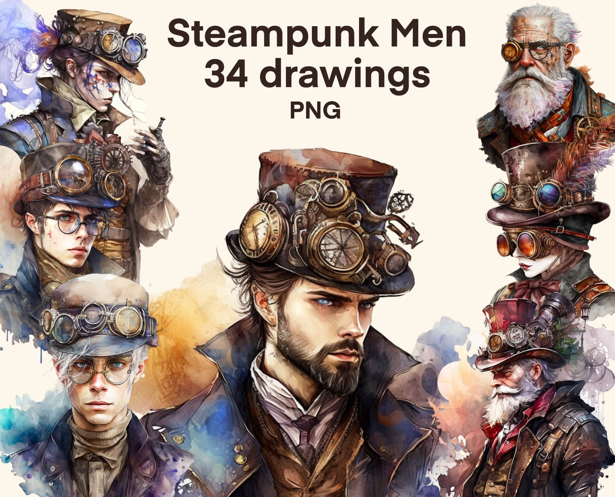 Steampunk Guy Drawing