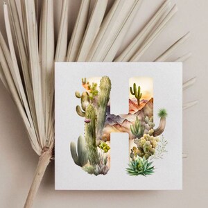 Alphabet Desert Style Watercolor Png, 26 Floral Letters, Baby Room ...