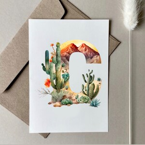 Alphabet Desert Style Watercolor Png, 26 Floral Letters, Baby Room ...