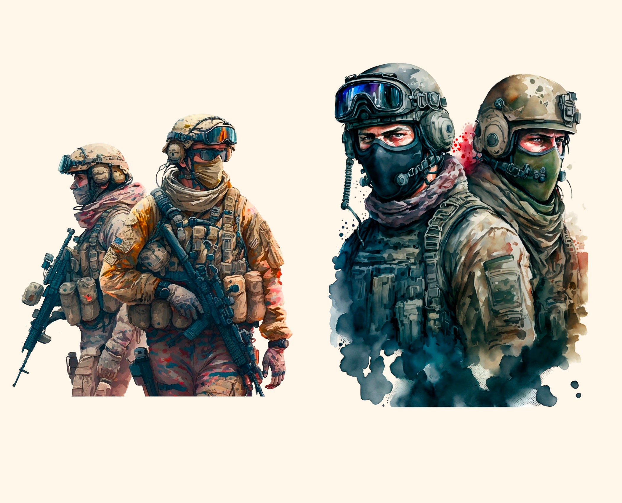 Police Clipart Watercolor Illustration Set Stickers - Etsy